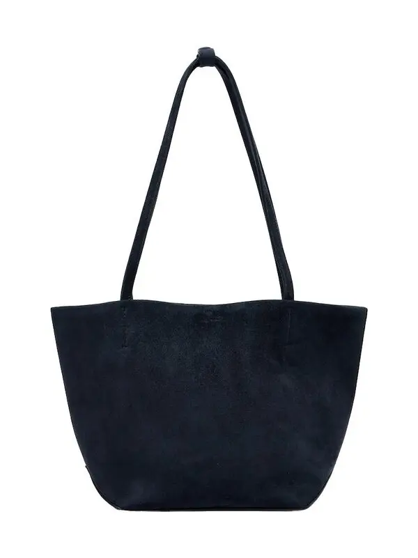 THE ROW Park Edge Medium Suede Tote Bag - Blue