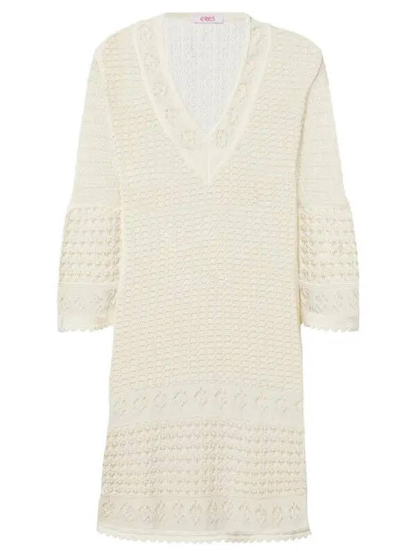 ERES Divina Crochet Minidress - Beige
