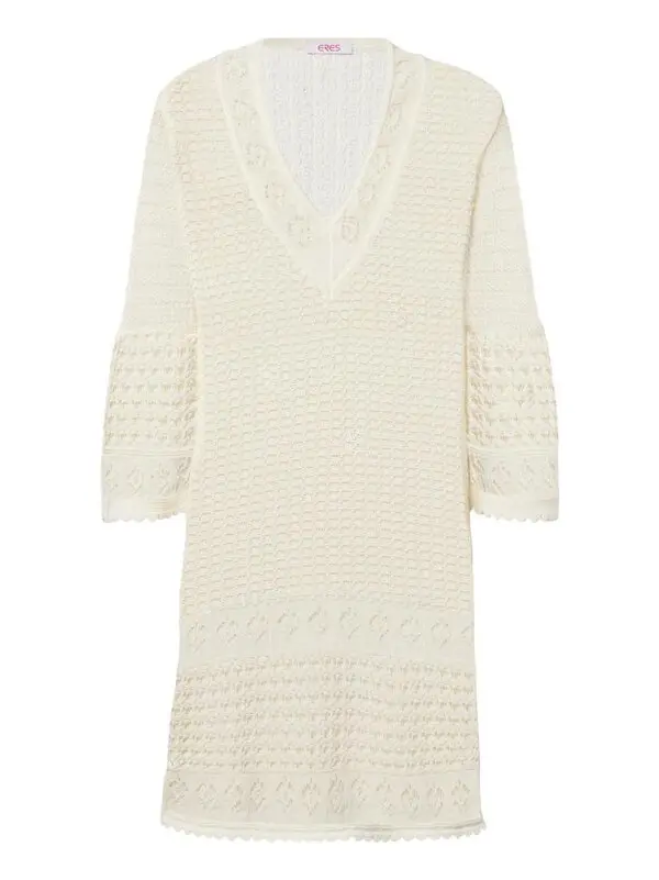 ERES Divina Crochet Minidress - White