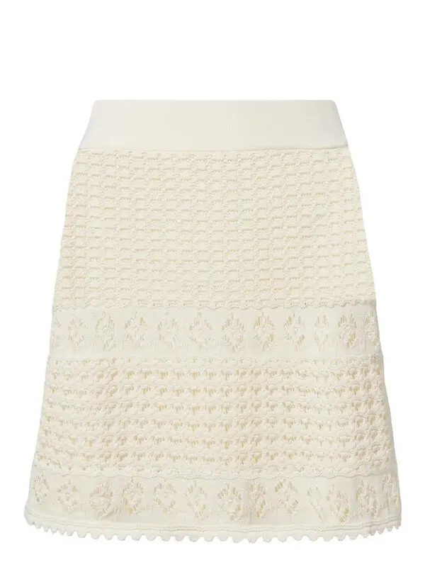 ERES Angela Crochet Miniskirt - Beige
