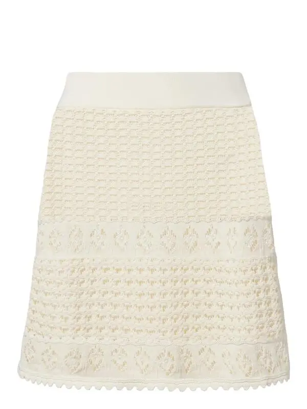 ERES Angela Crochet Miniskirt - White