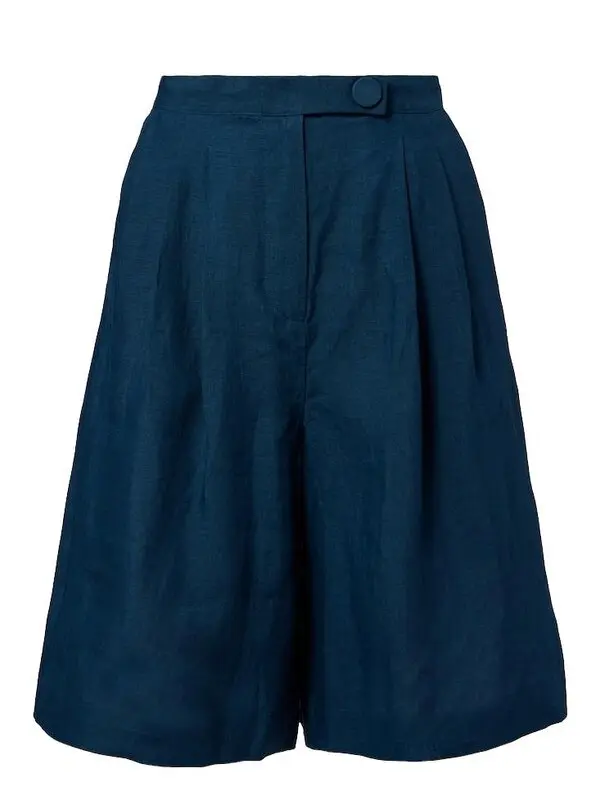 ERES Plaisant Linen Bermuda Shorts - Blue