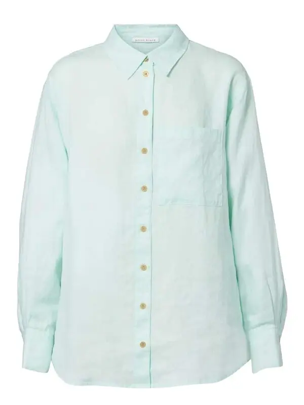 Heidi Klein Corfu Linen Shirt - Blue
