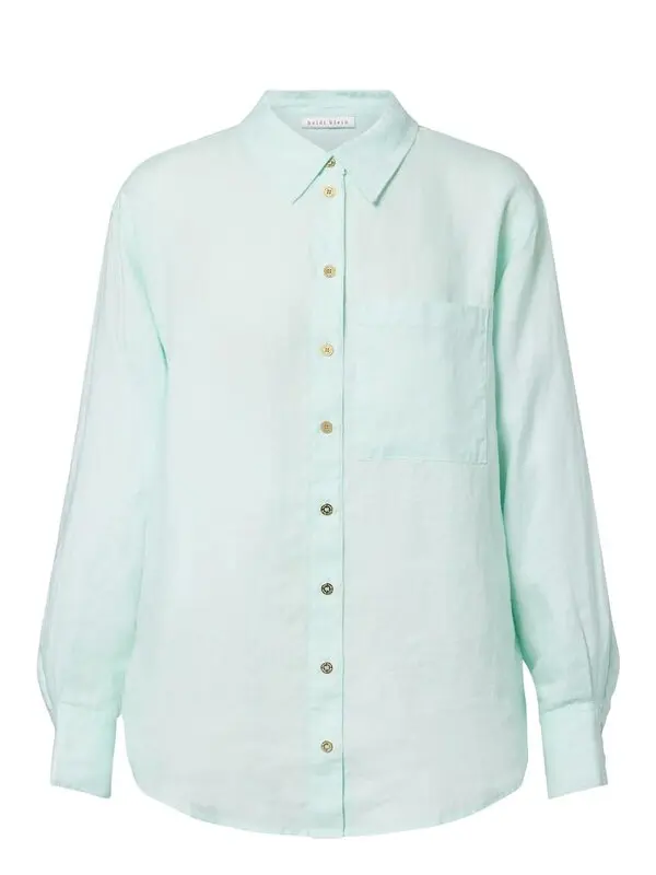 Heidi Klein Corfu Linen Shirt - Blue