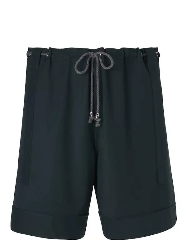 KIKO KOSTADINOV Kyan Wool-blend Shorts - Green