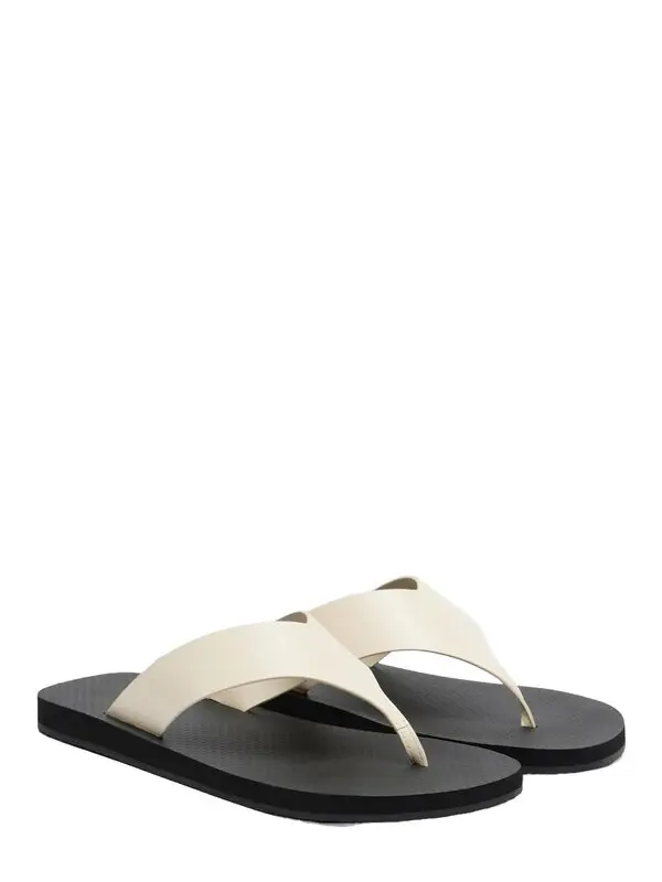 THE ROW Dune Leather Thong Sandals - White