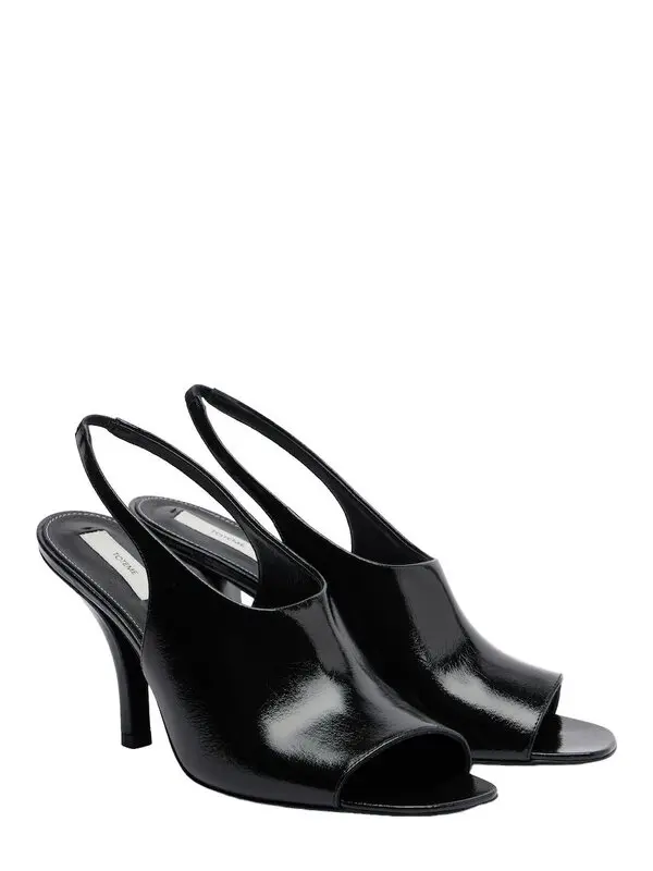 TOTEME Contour Leather Slingback Sandals - Black