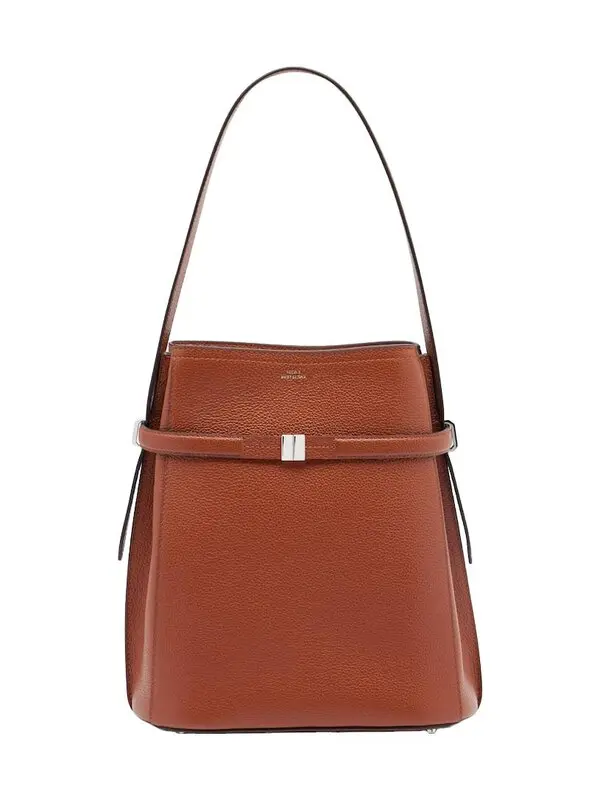 TOTEME Belted Leather Tote Bag - Brown