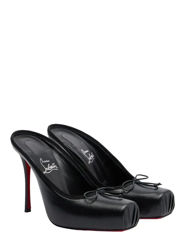 CHRISTIAN LOUBOUTIN Cassia Leather Mules - Black