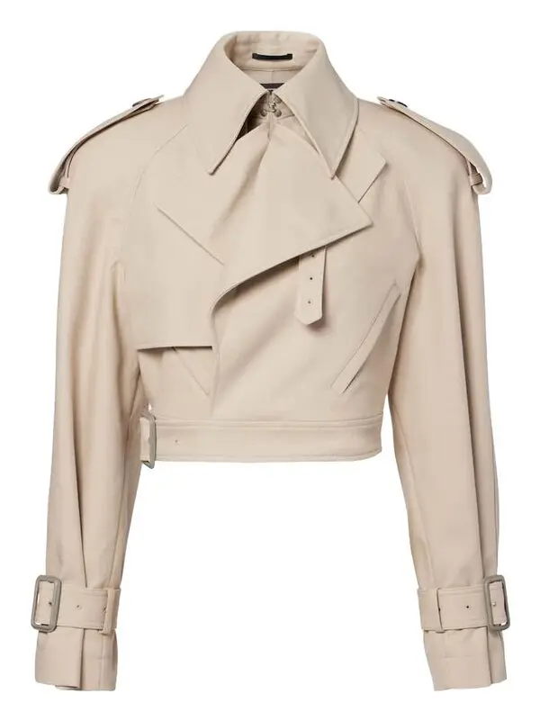 Wardrobe.NYC Cotton Trench Coat - Beige