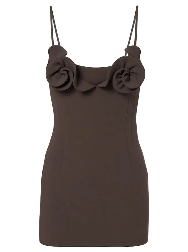 Magda Butrym Wool-blend Minidress - Brown