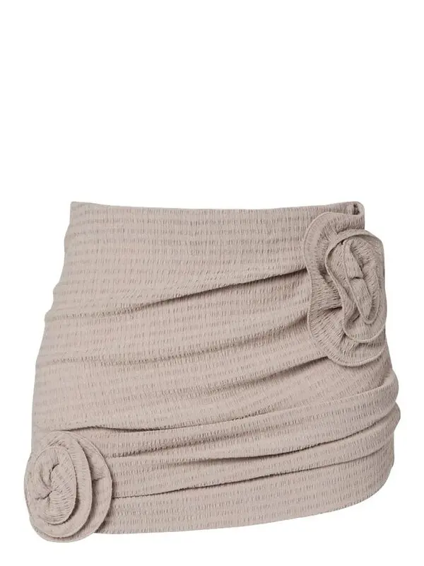 Magda Butrym Striped Miniskirt - Beige