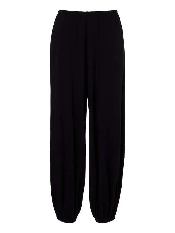 THE ROW Fiamma Cotton, Cashmere, And Silk Sweatpants - Black
