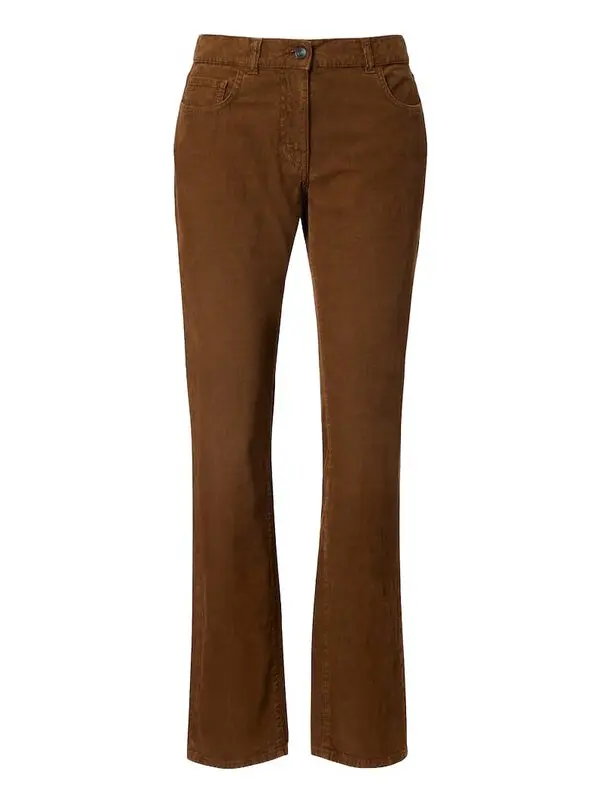 THE ROW Bodhi Cotton Corduroy High-rise Pants - Brown