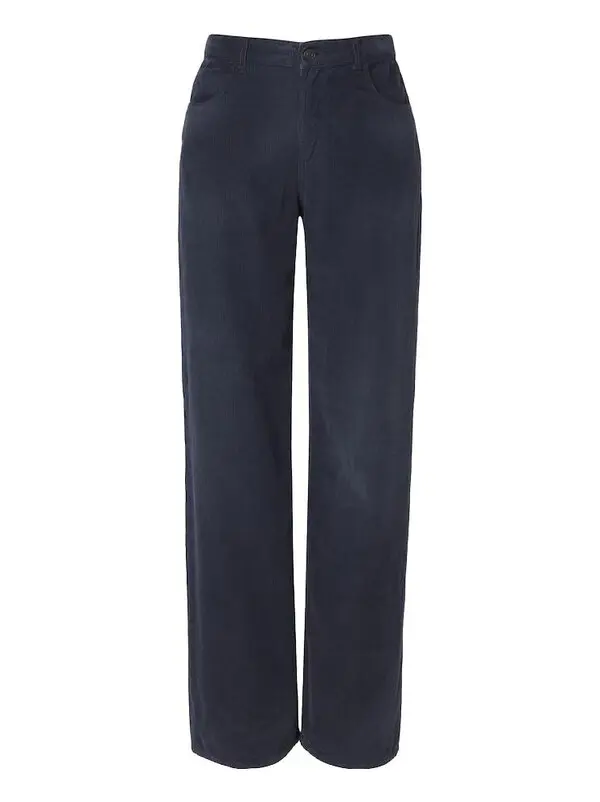 THE ROW Eglitta Cotton Corduroy Wide-leg Pants - Blue