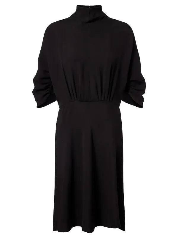 THE ROW Emmeline Silk Crêpe Cady Midi Dress - Black