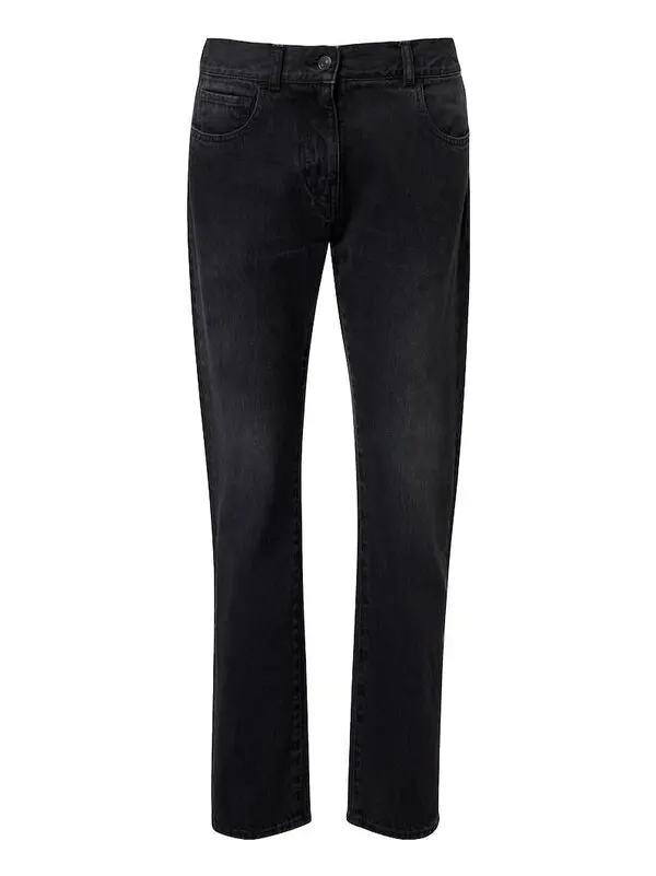 THE ROW Booker Low-rise Straight Jeans - Black