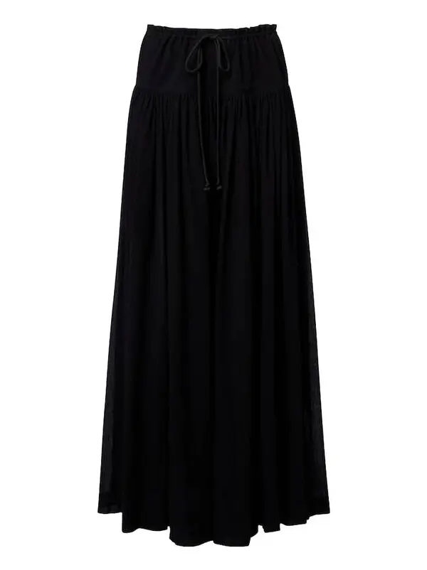 THE ROW Cotton Muslin Maxi Skirt - Black