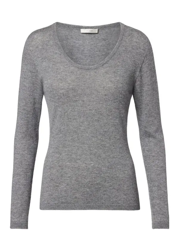 THE ROW Nezana Cashmere Sweater - Grey