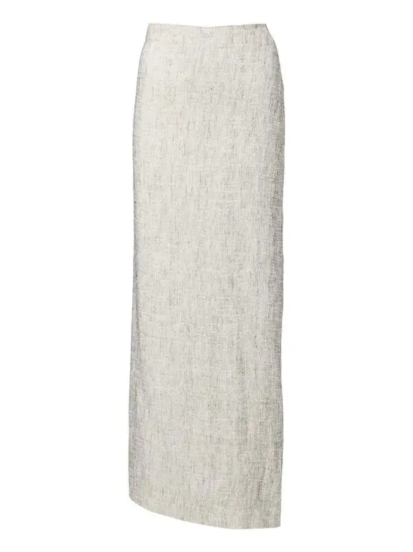 THE ROW Linen And Silk Maxi Skirt - White