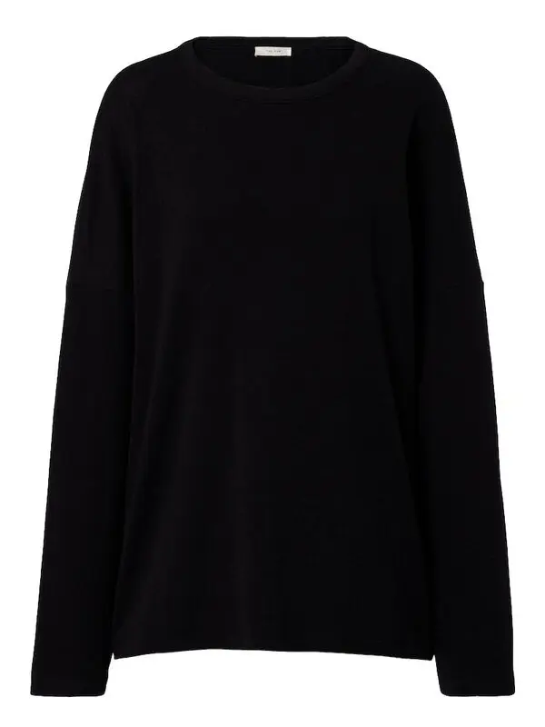 THE ROW Floris Cotton Jersey T-shirt - Black