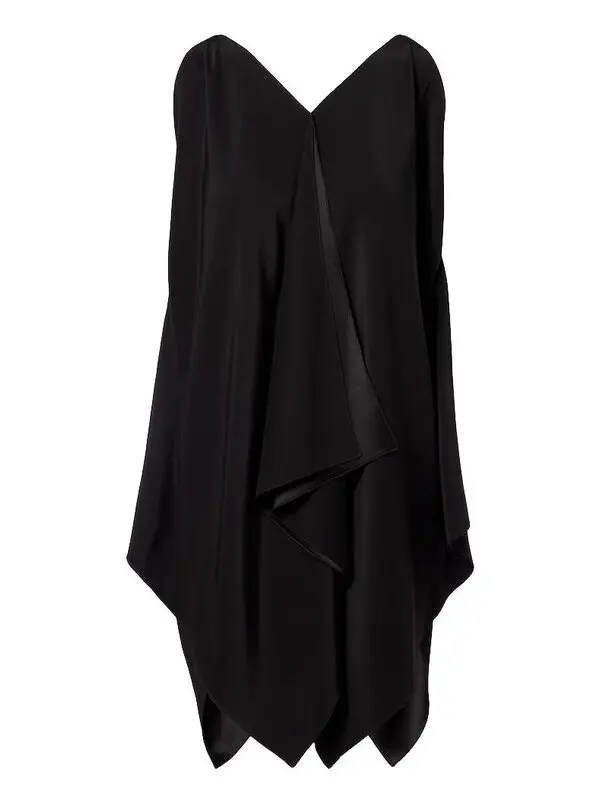 THE ROW Semir Silk Satin Top - Black