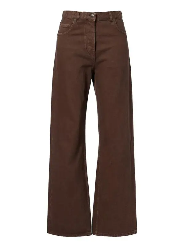 THE ROW Finbar Wide-leg Jeans - Brown