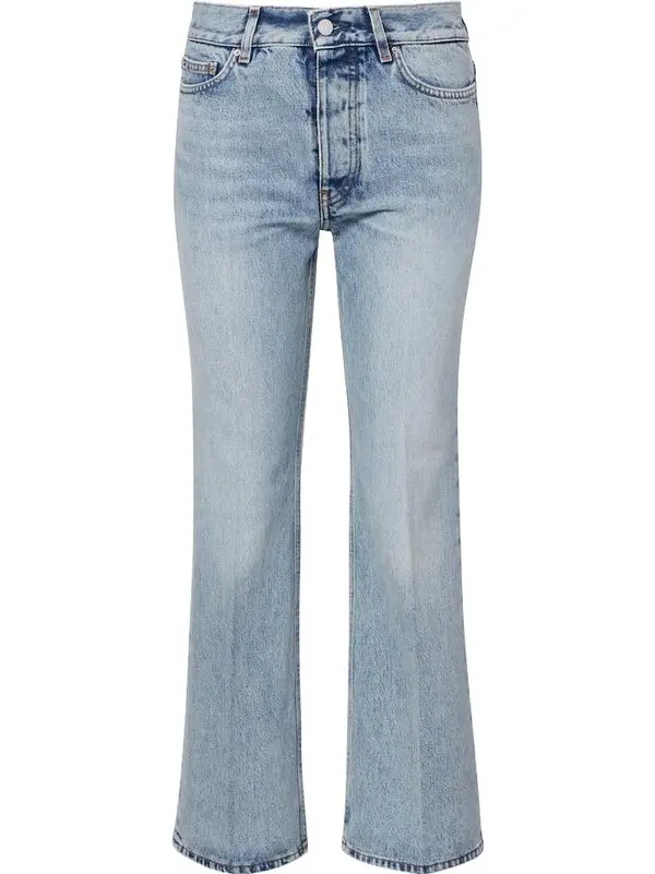 TOTEME Kick Cropped Flared Jeans - Blue
