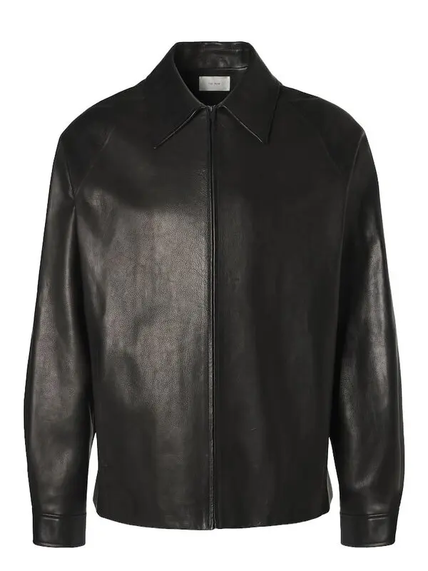 THE ROW Mount Leather Jacket - Black