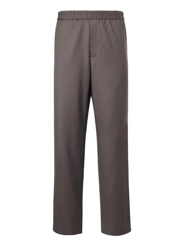 THE ROW Ari Wool Wide-leg Pants - Grey