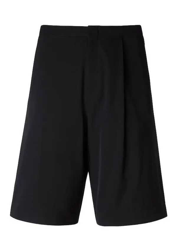 THE ROW Sayed Wool Shorts - Black