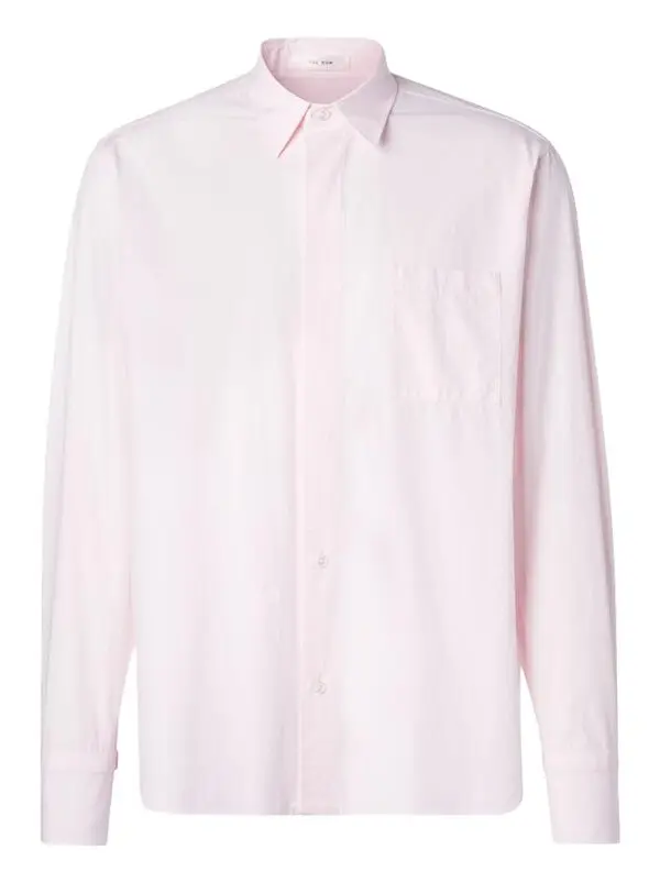 THE ROW Marek Cotton Poplin Shirt - Pink