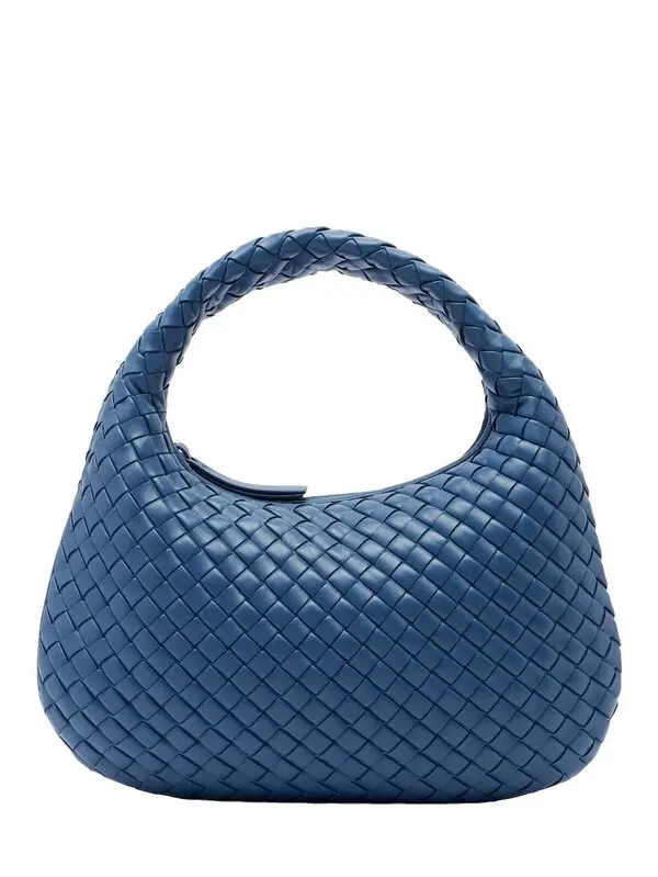 Bottega Veneta Little Veneta Small Leather Shoulder Bag - Blue