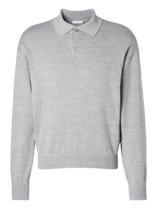 THE ROW Kirin Cotton Polo Shirt - Grey