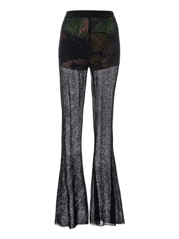 Etro Cotton Lace Flared Pants - Multicoloured