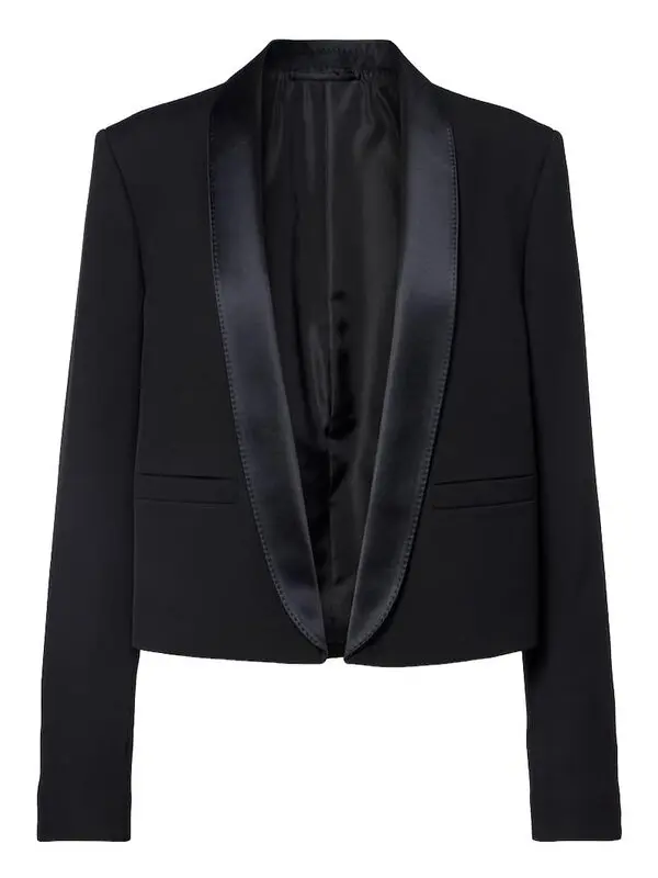 TOM FORD Silk-trimmed Wool Blazer - Black