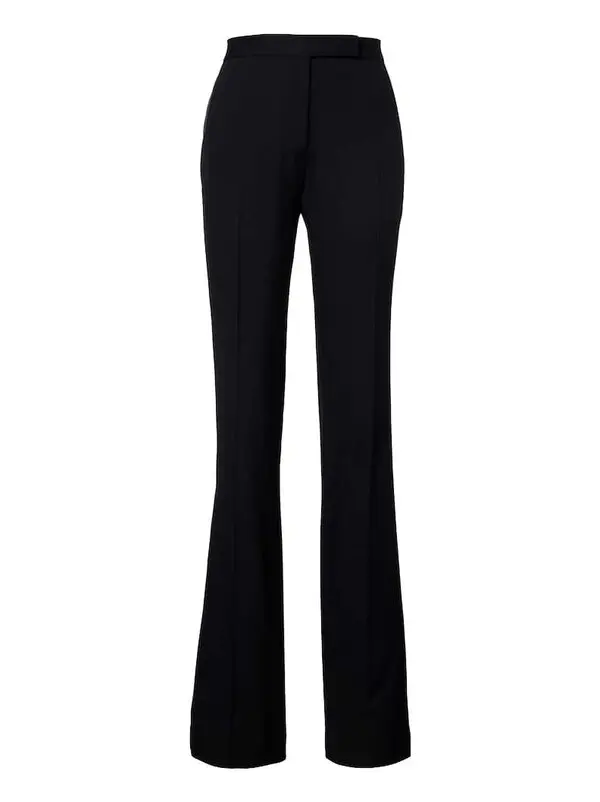 TOM FORD Silk-trimmed Wool Suit Pants - Black