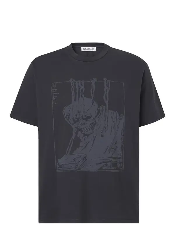 Our Legacy Box Printed Cotton Jersey T-shirt - Black