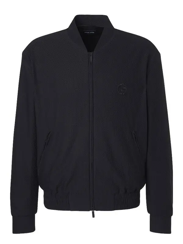 Giorgio Armani Logo Blouson Jacket - Black