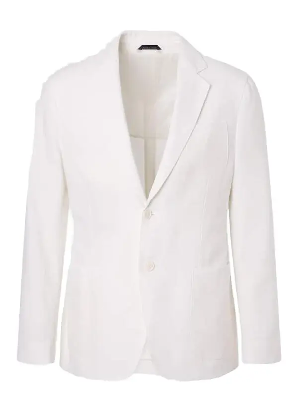 Giorgio Armani Upton Linen Canvas Blazer - White