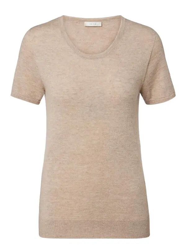 THE ROW Nova Cashmere Top - Beige