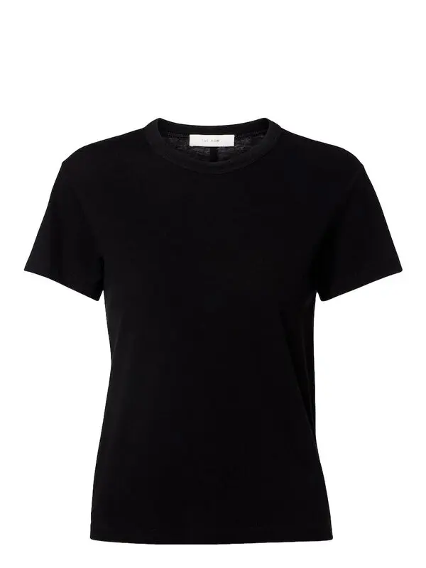 THE ROW Jovita Cotton, Cashmere And Silk T-shirt - Black