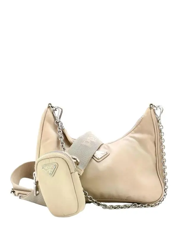 Prada Re-edition 2005 Tessuto Shoulder Bag - Neutrals