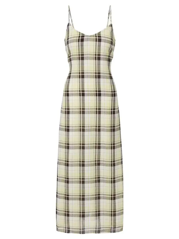 Proenza Schouler Evelyn Plaid Gauze Slip Dress - Multicoloured