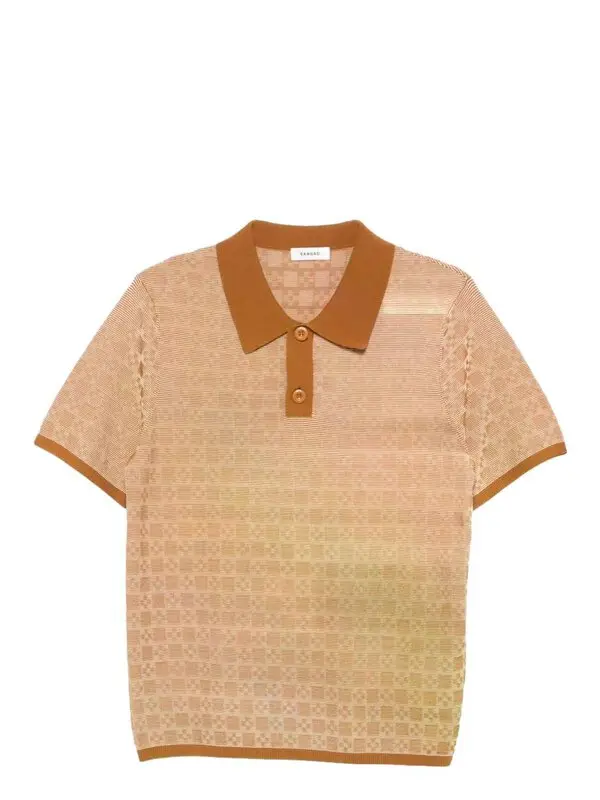 Sandro Square Cross Polo Shirt - Neutrals