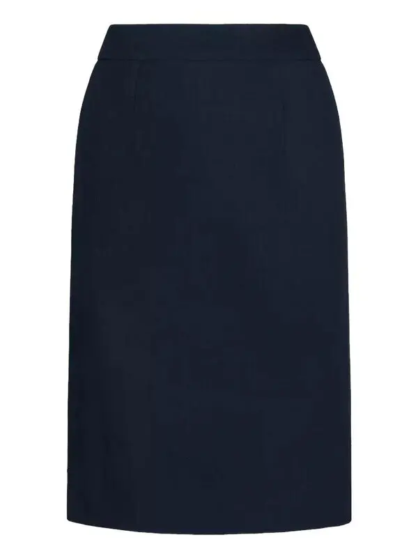 Oscar De La Renta Wool-blend Pencil Skirt - Blue