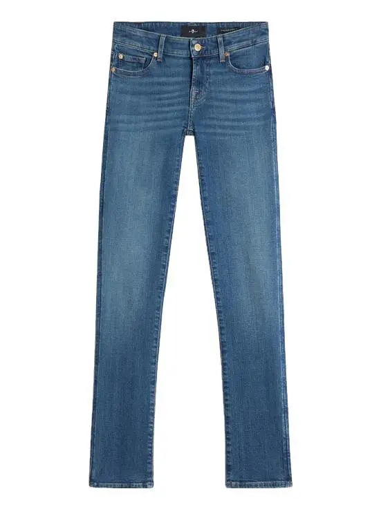 7 For All Mankind Low Skinny Jeans In Slim Illusion Retro Fade - Denim