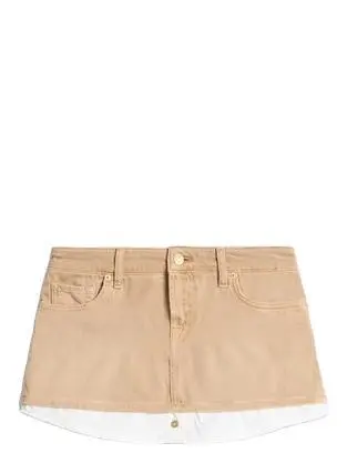 7 For All Mankind Cherry Mini Skirt - Brown / Neutral