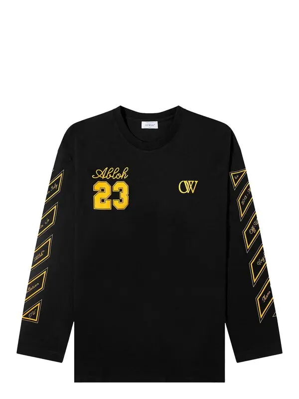 Off-White Ow 23 Wide Long-sleeve Tee - Black