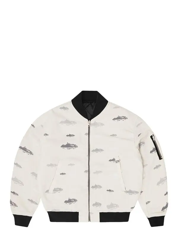 CORTEIZ Reversible Bomber Jacket 'off White/black - Cream